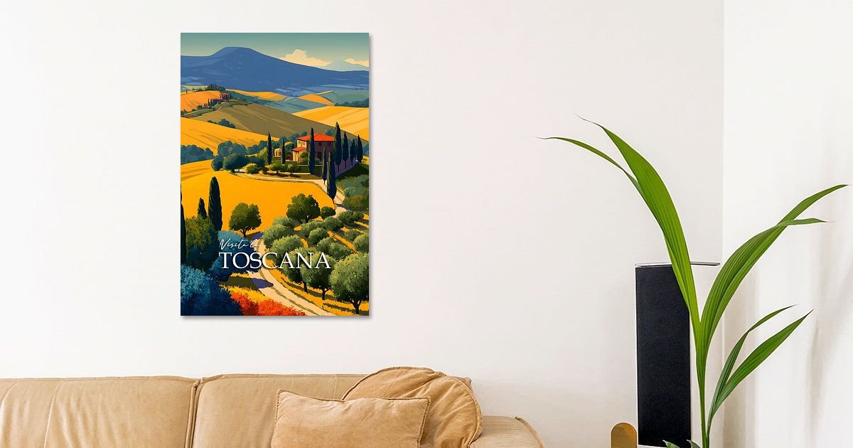 Het gezicht van Toscane van Skyfall op canvas, behang en meer